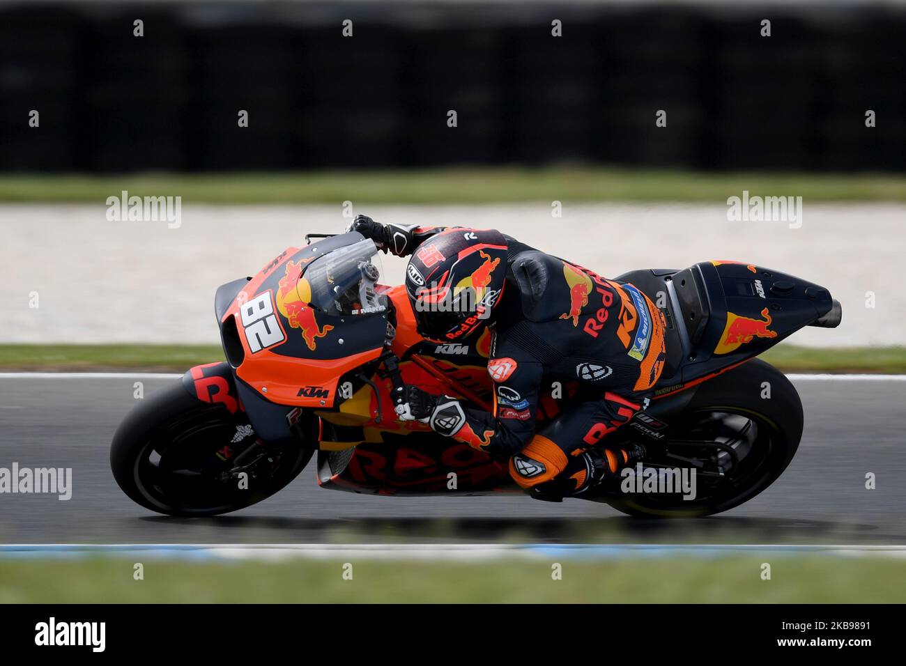 Mika Kallio aus Finnland fährt beim Training vor der australischen ...