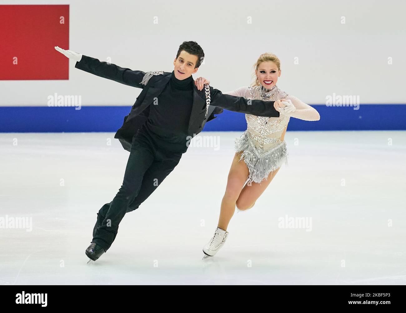 Emily Monaghan und Ilias Fourati aus Ungarn beim Ice Dance bei den ISU ...