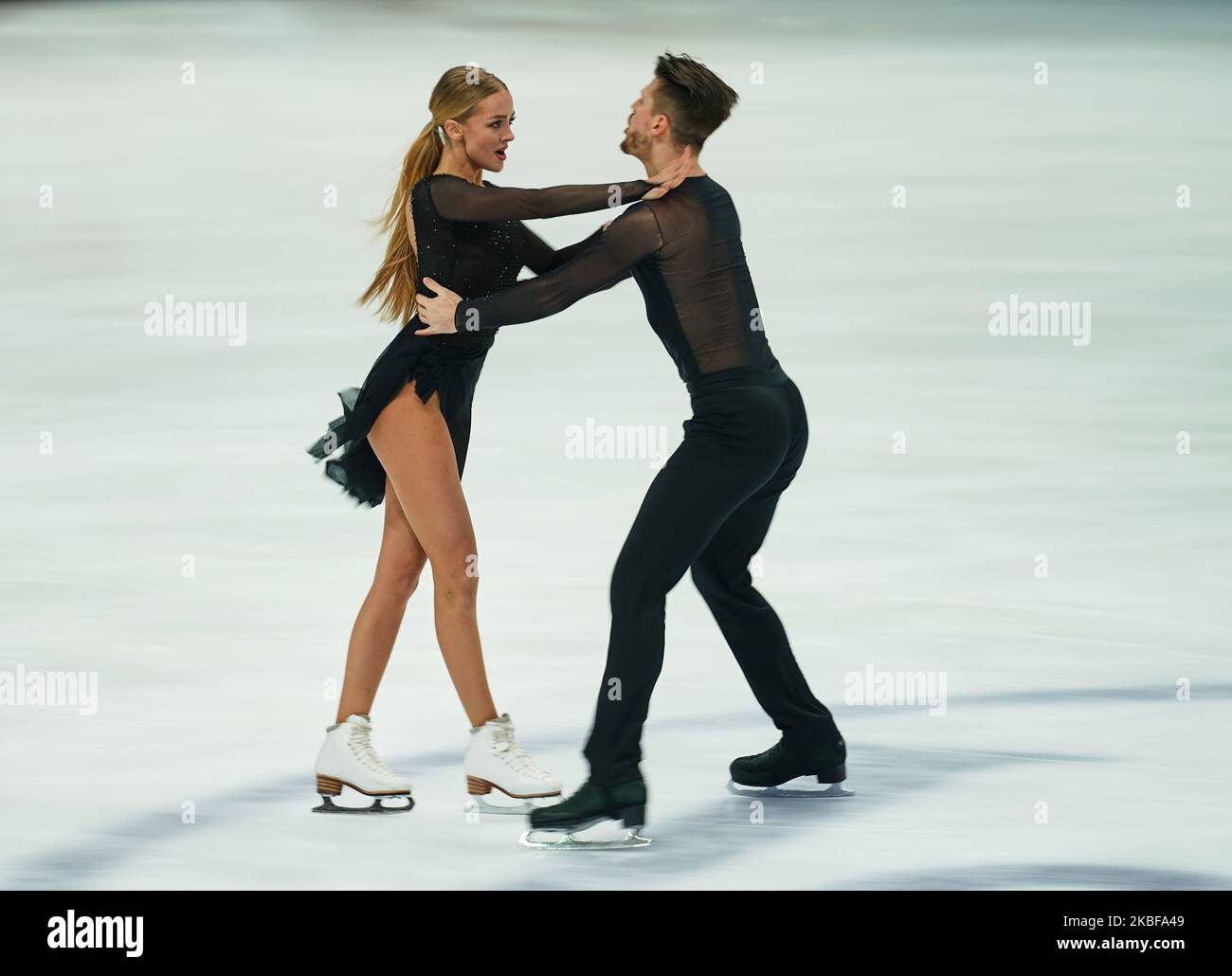 Alexandra Stepanova und Ivan Bukin aus Russland in Aktion während des ...