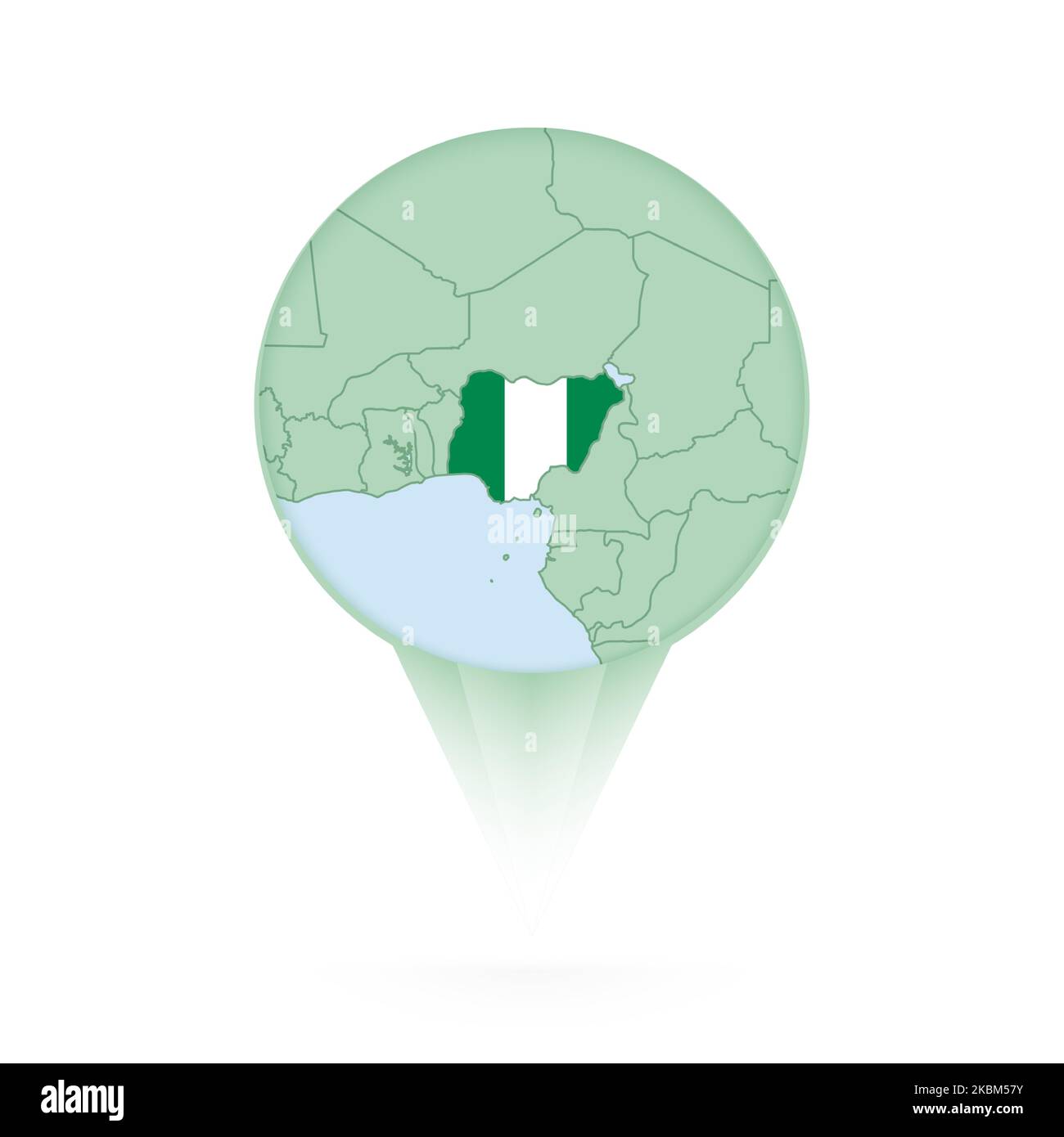 Nigerian flag map Stock-Vektorgrafiken kaufen - Alamy