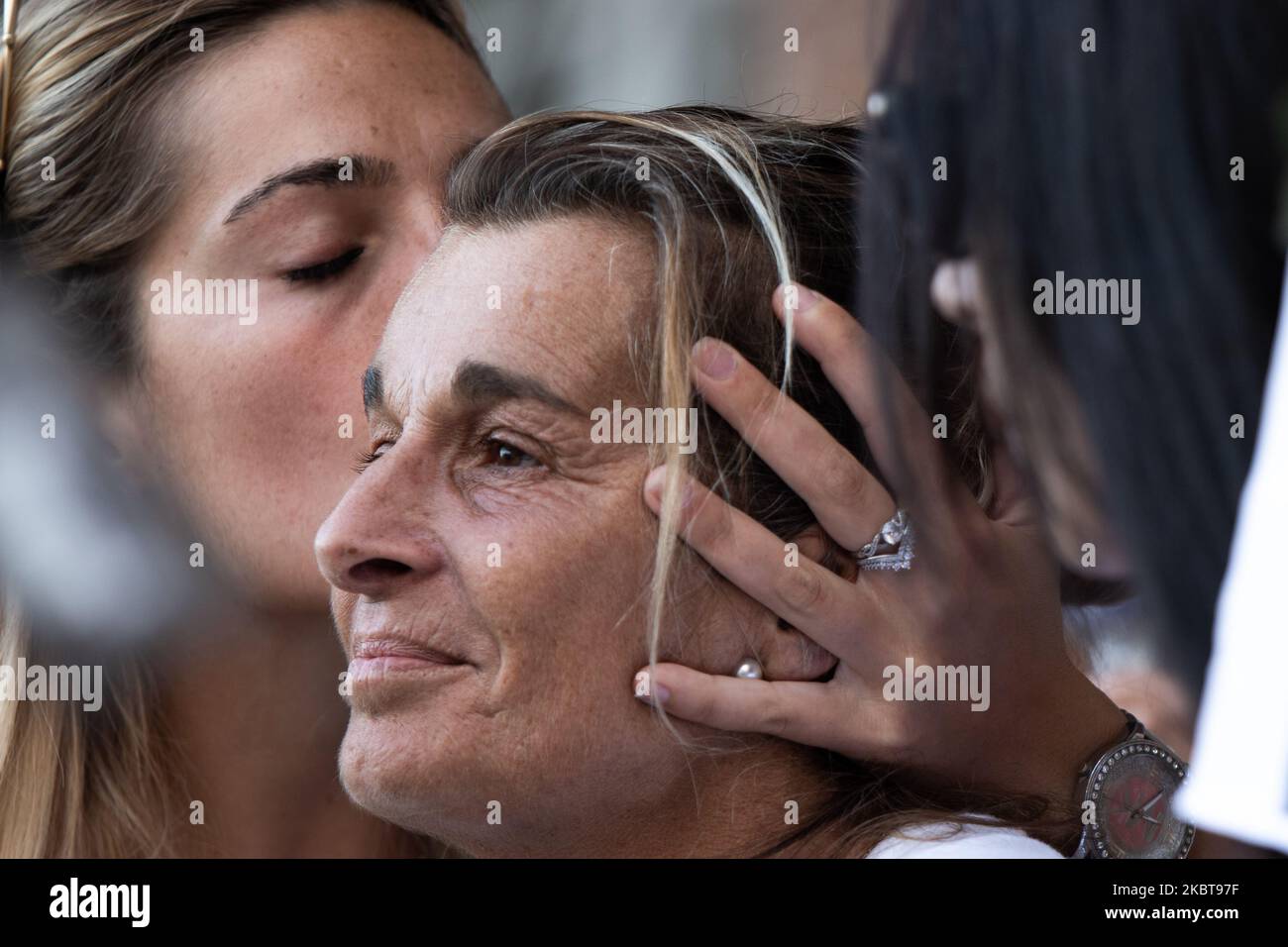 Veronique Monguillot, Ehefrau des Busfahrers Philippe Monguillo in Bayonne, Frankreich, erklärte ...