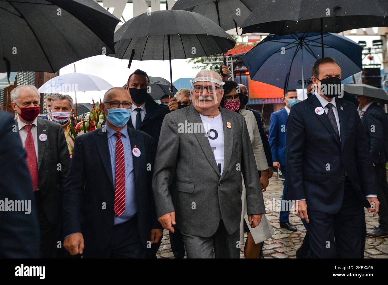 Lech Walesa (Mitte)), Mitbegründer und ehemaliger Leiter der ...