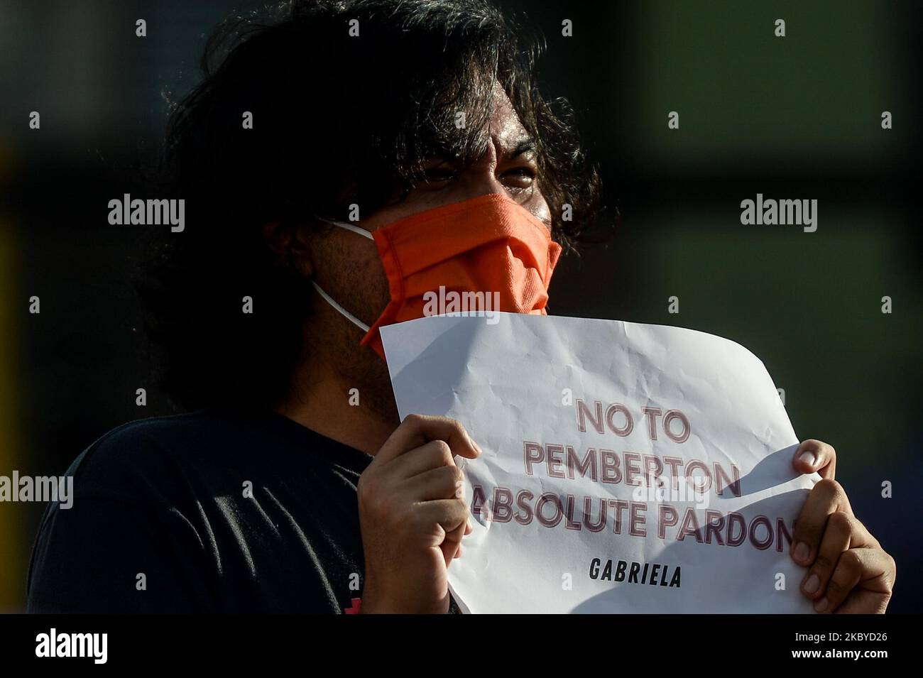 Aktivisten protestieren gegen die absolute Begnadigung, die der US ...
