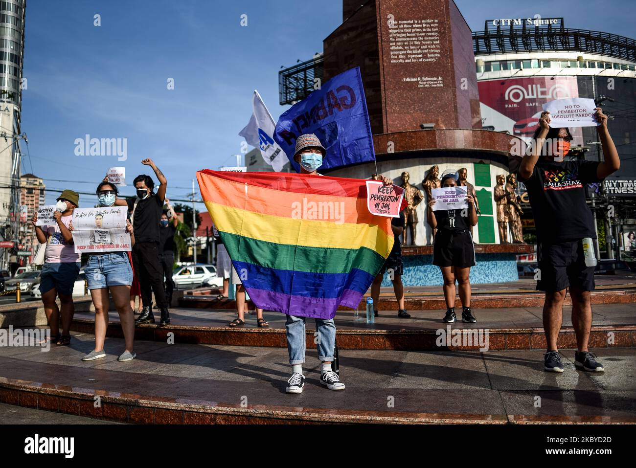 Aktivisten protestieren gegen die absolute Begnadigung, die der US ...