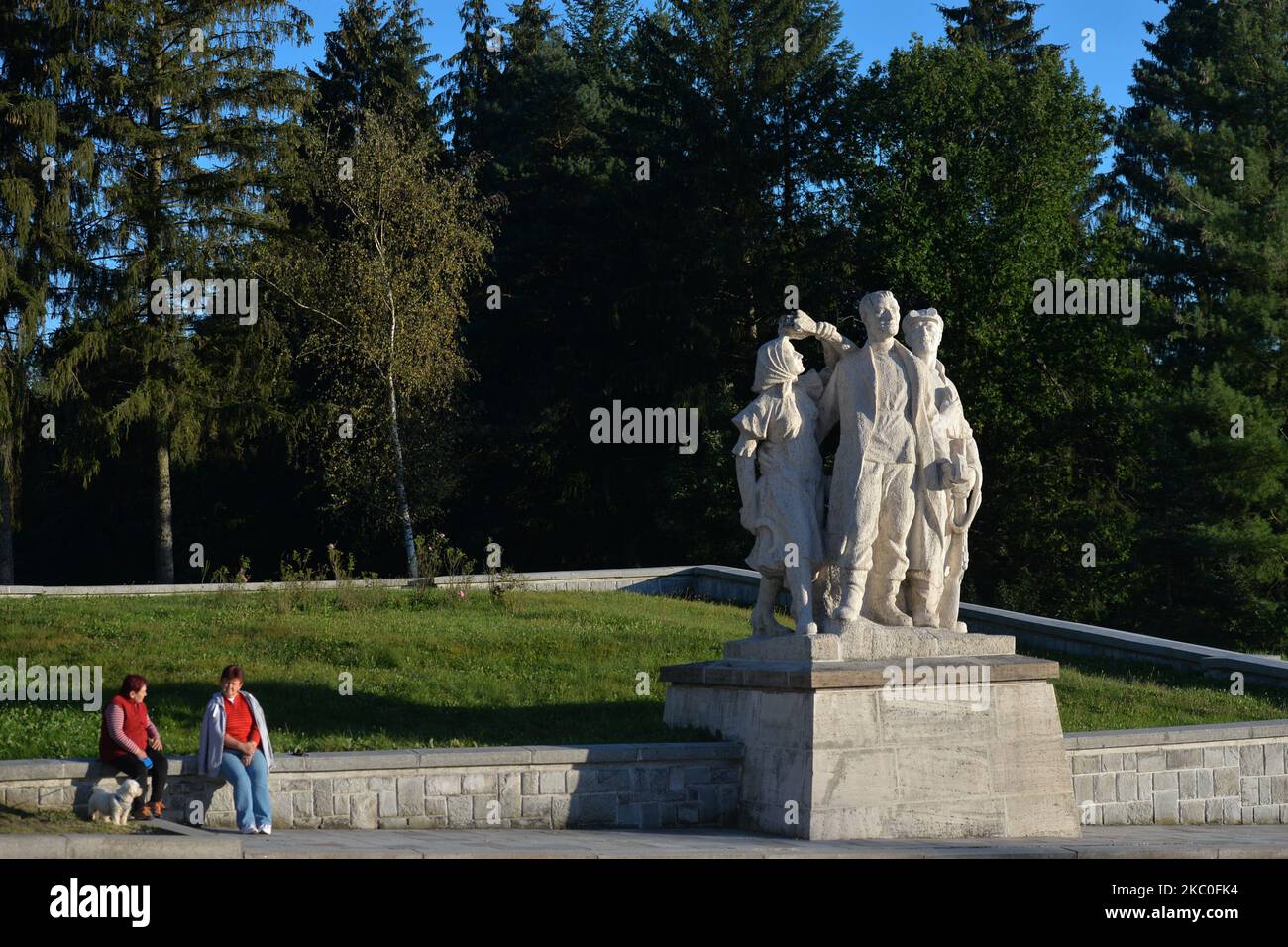 Denkmal der Dukla-Pass-Schlacht an die sowjetische Armee in Svidnik. Am ...