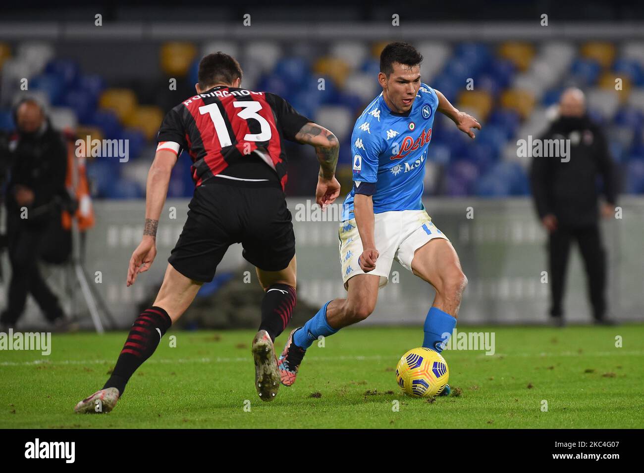 Hirving Lozano von SSC Napoli während der Serie Ein Spiel zwischen SSC ...