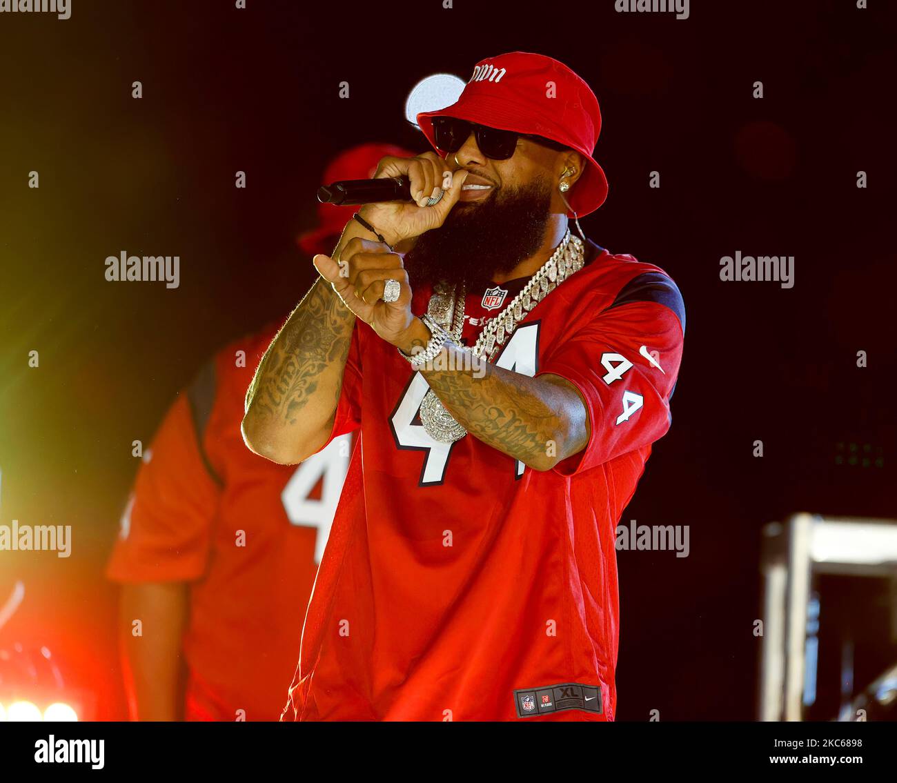 3. November 2022: Der Rapper Big Slim aus Houston tritt in der Halbzeit ...