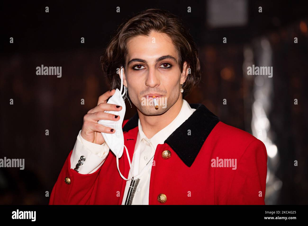 Damiano David von Maneskin besucht die Che Tempo Che Fa TV Show am 07 ...