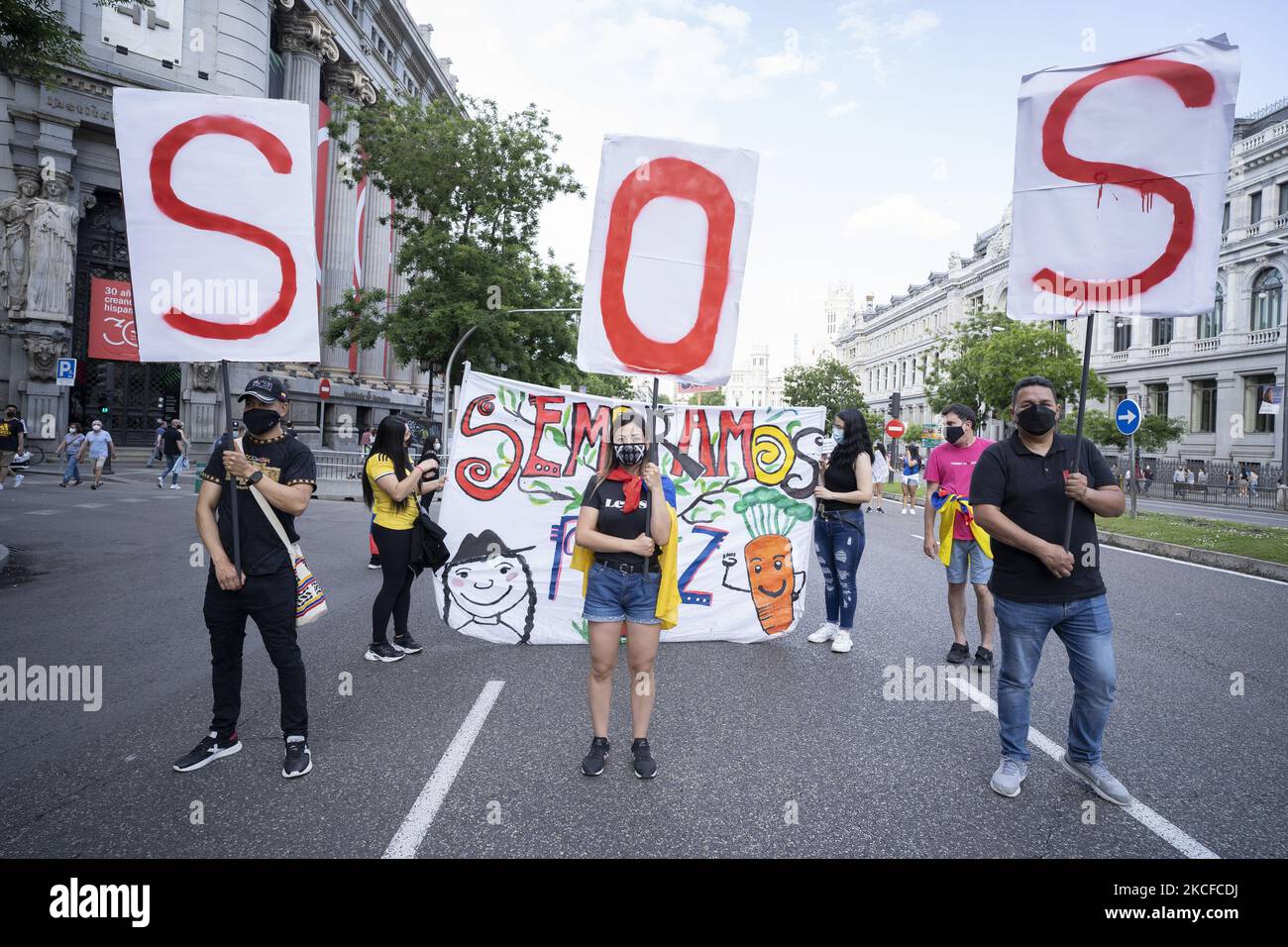 Demonstrator bei einer Demonstration zur Unterstützung des ...
