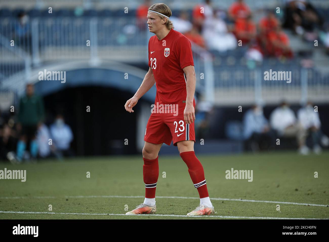 Erling Haaland (Borussia Dortmund) aus Norwegen beim internationalen Freundschaftsspiel zwischen ...