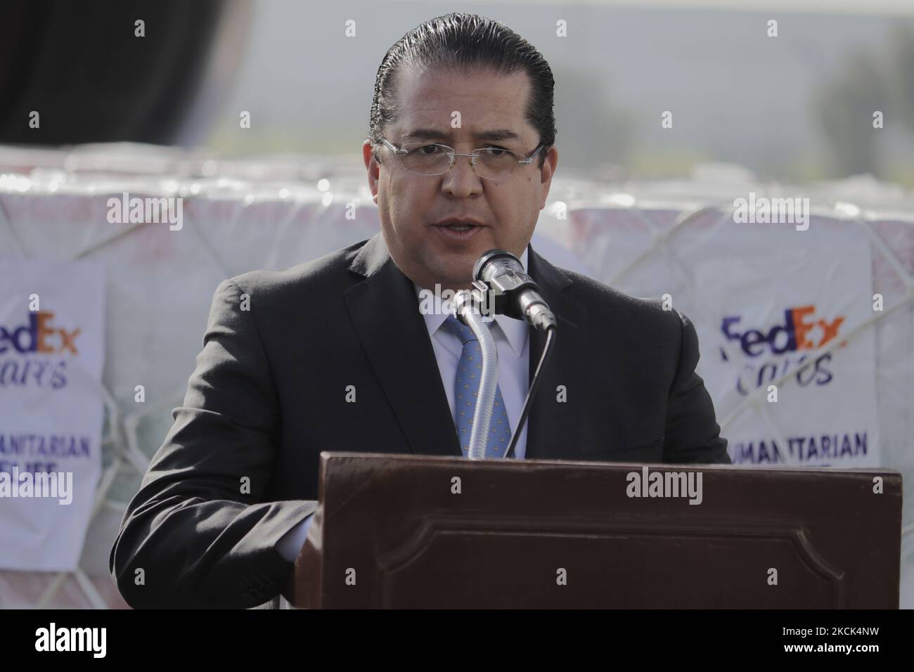 Jorge Torres, Vice President of Operations von FEDEX in Mexiko, während ...