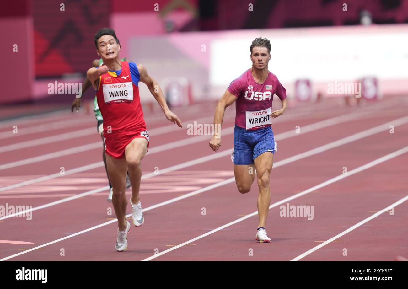 Tanner Wright aus den USA war am 27. August 2021 bei der Leichtathletik ...