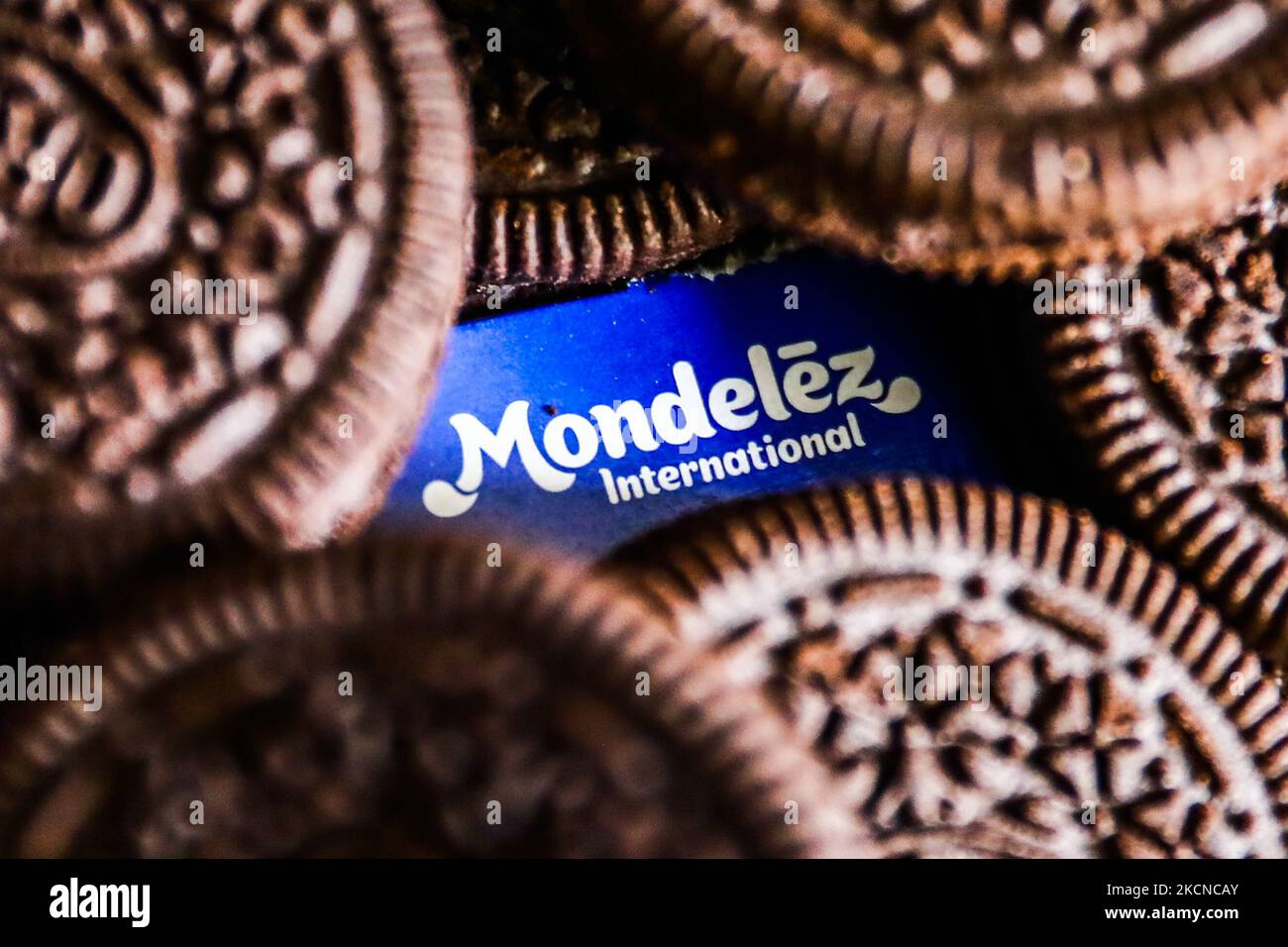 Das Logo von Mondelez International und die Oreo-Cookies sind auf diesem Foto zu sehen, das am ...