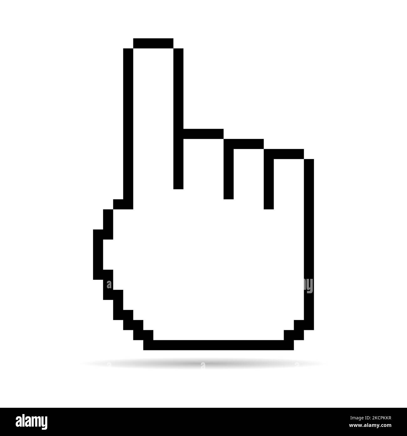 Maus-Cursor Pixel Schatten Symbol, Web-Klick-Symbol, Computer-Zeiger ...