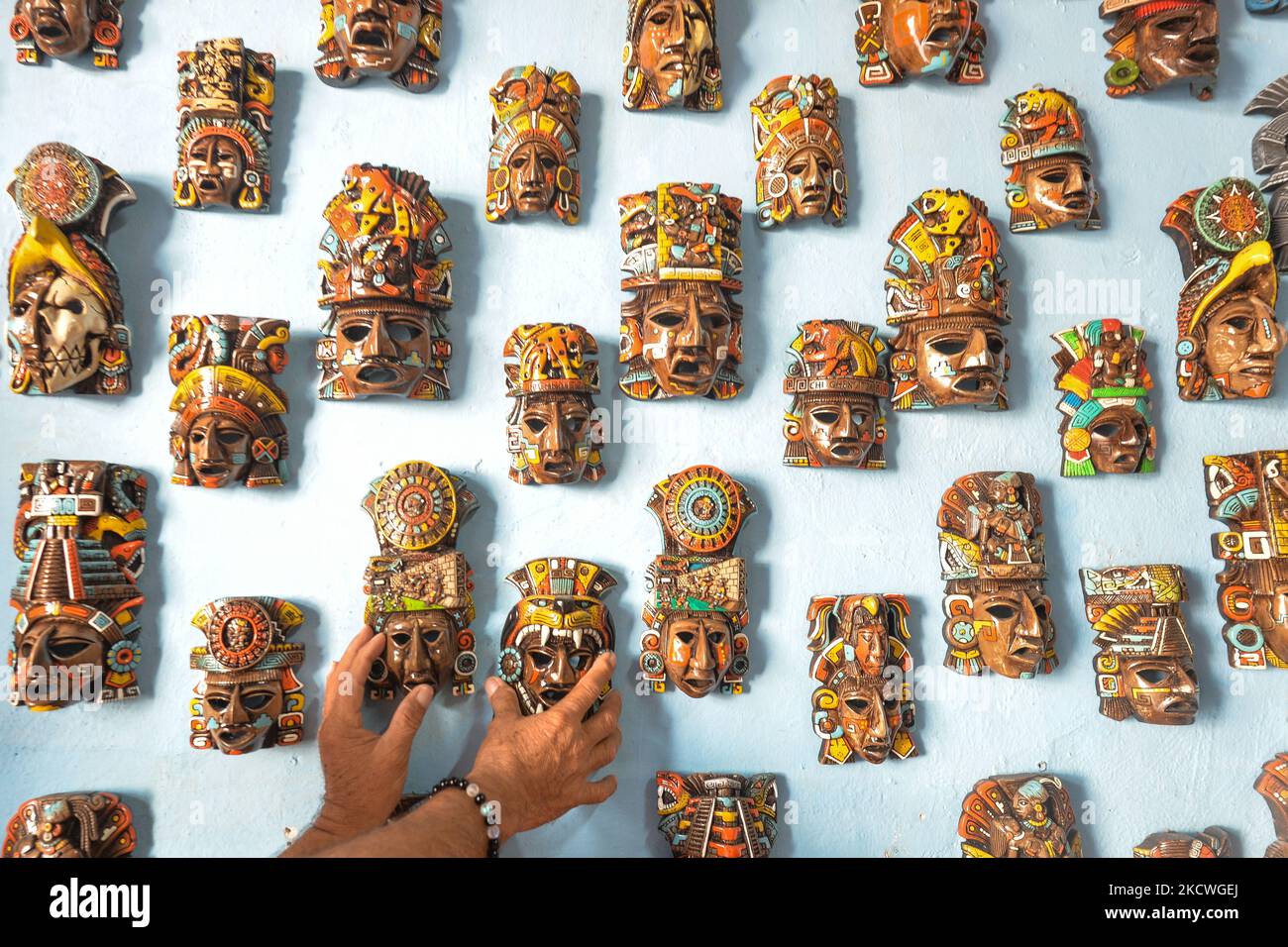 Lokales Kunstgeschäft mit Souvenirs im Zentrum von Prtogreso. Am ...