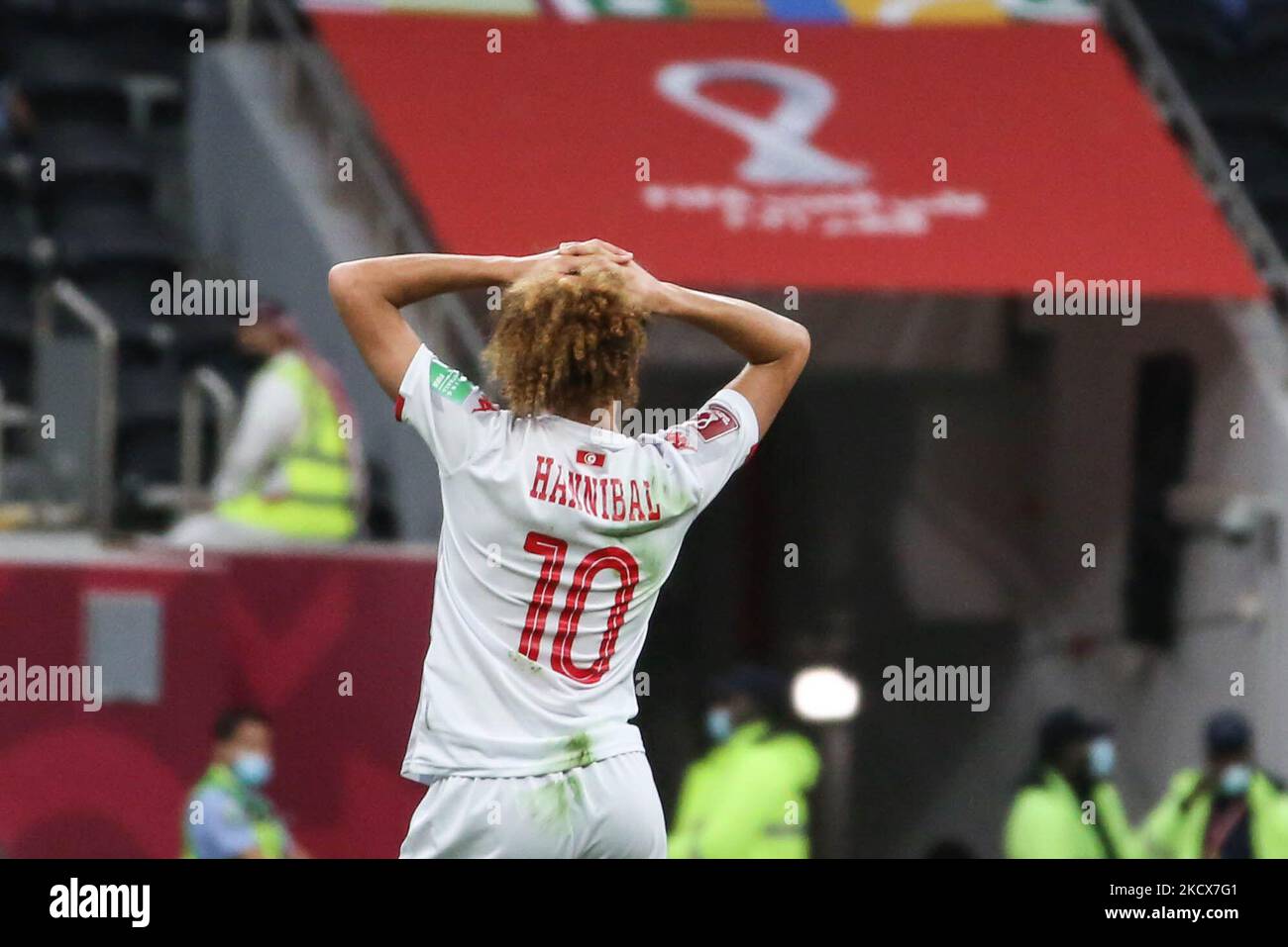 (10) MEJBRI Hannibal aus Tunesien beim FIFA Arab Cup Qatar 2021-Spiel ...