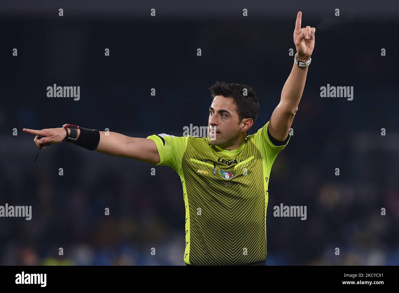 Schiedsrichter Luca Massimi während der Serie A Spiel zwischen SSC ...