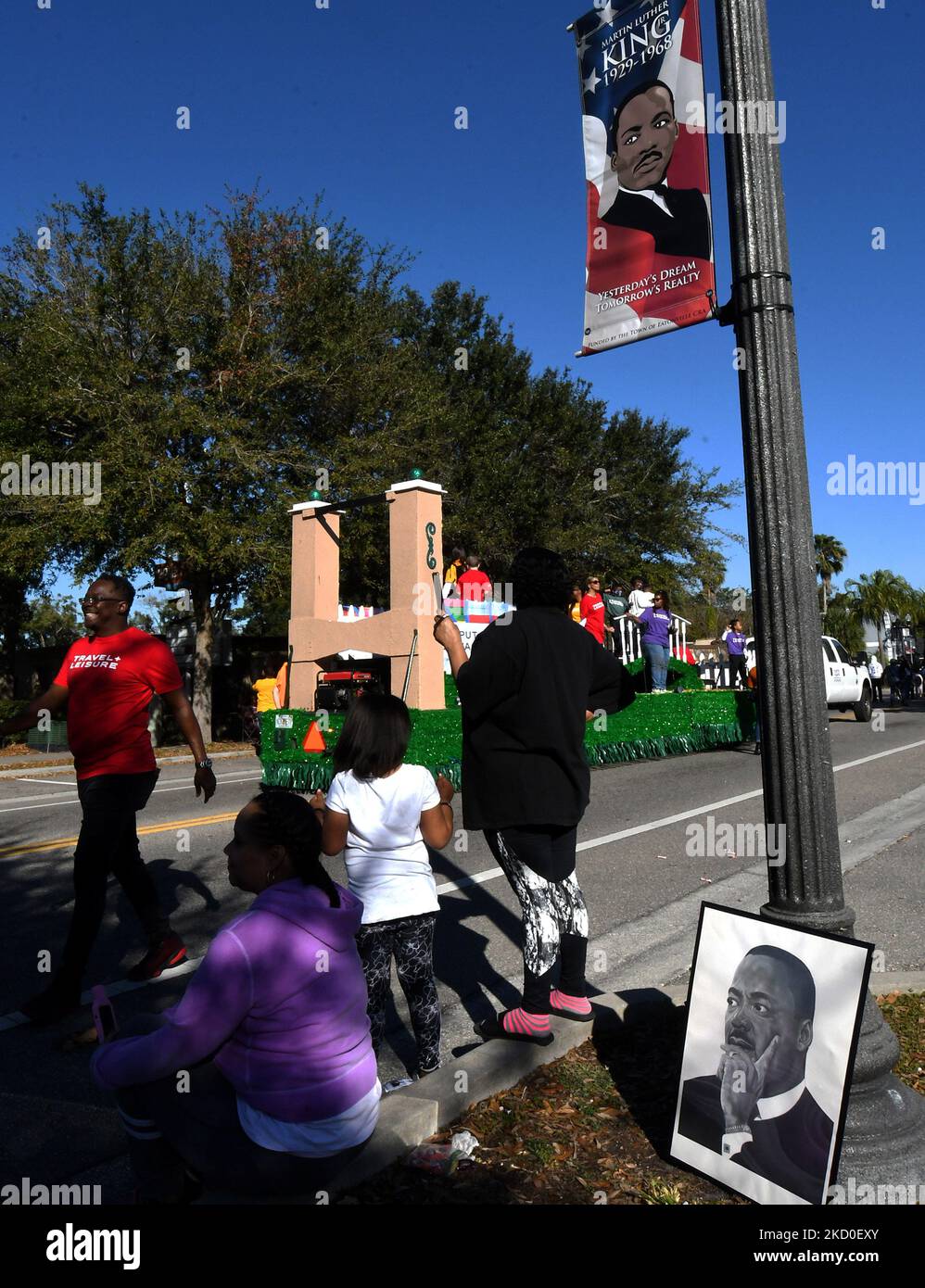 15. Januar 2022 - Eatonville, Florida, USA - Zuschauer beobachten eine ...