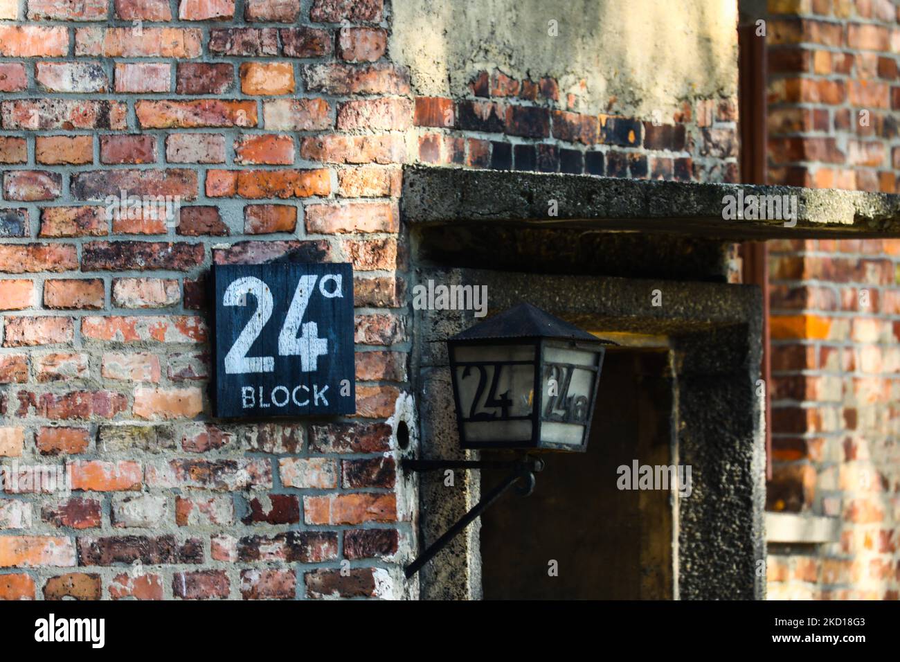 Block 24a Platte im ehemaligen Konzentrationslager Auschwitz I an der ...