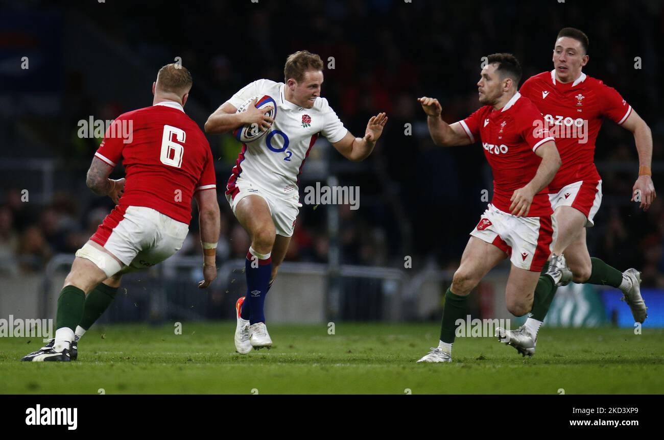 Max Malins aus England beim Guinness Six Nations-Spiel zwischen England ...