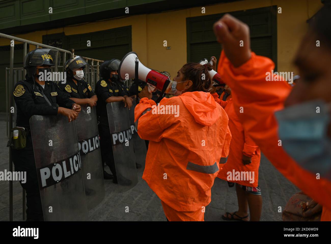Mitglieder der Gewerkschaft der Arbeitnehmer der Stadtverwaltung von ...