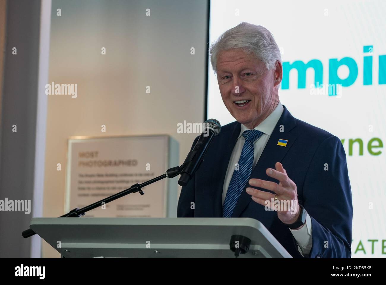 Der ehemalige Präsident Bill Clinton präsentiert am 21. April 2022 im ...