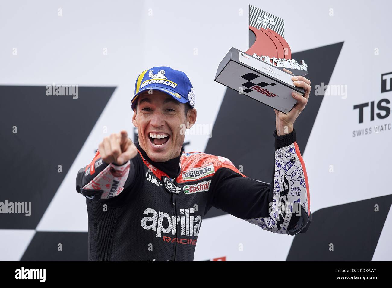 Aleix Espargaro (41) aus Spanien und Aprilia Racing beim Rennen des ...