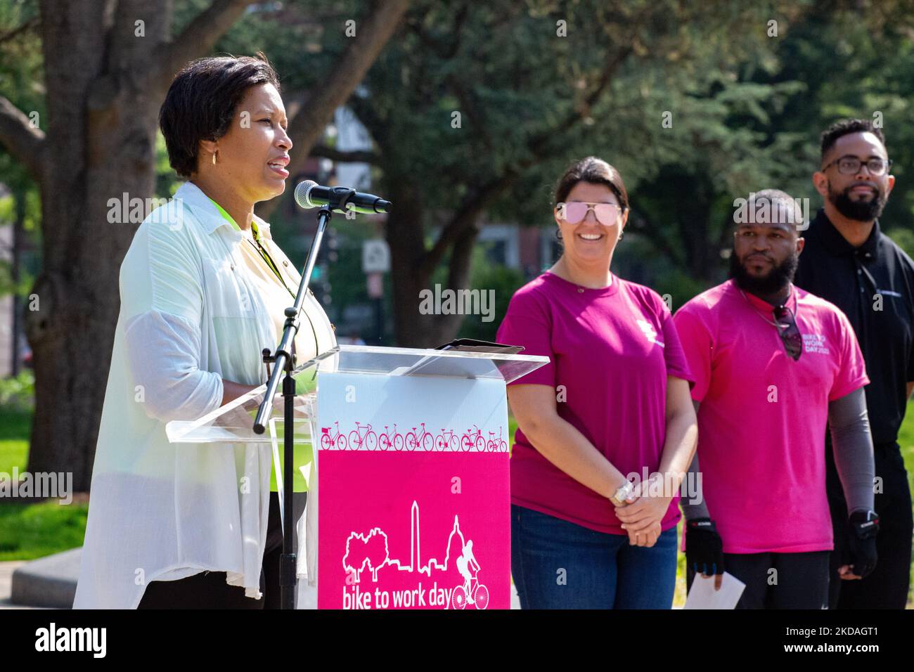 Der Bürgermeister von Washington, D.C. Muriel Bowser, spricht am 20 ...