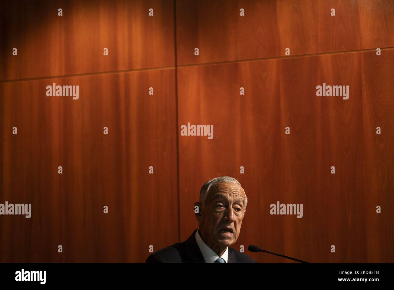 Präsident Marcelo Rebelo de Sousa sprach am 3. Juni 2022 zum Abschluss ...