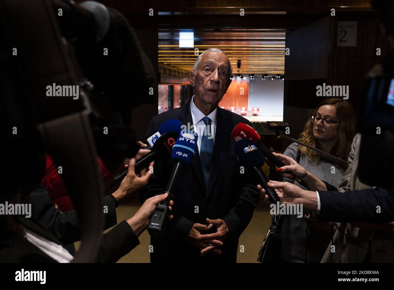 Präsident Marcelo Rebelo de Sousa sprach am 3. Juni 2022 zum Abschluss ...