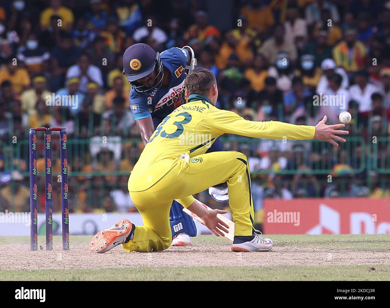 Pramod Madushan aus Sri lanka läuft während des One Day International ...