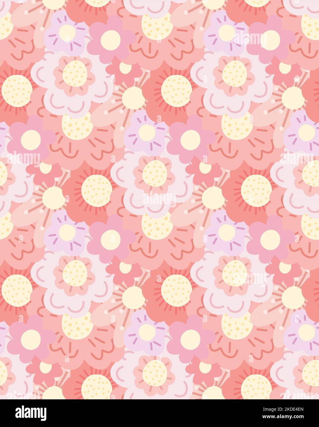 Vektor zarte Cartoon dichten ditsy Hintergrund. Zartes Muster mit eng ...