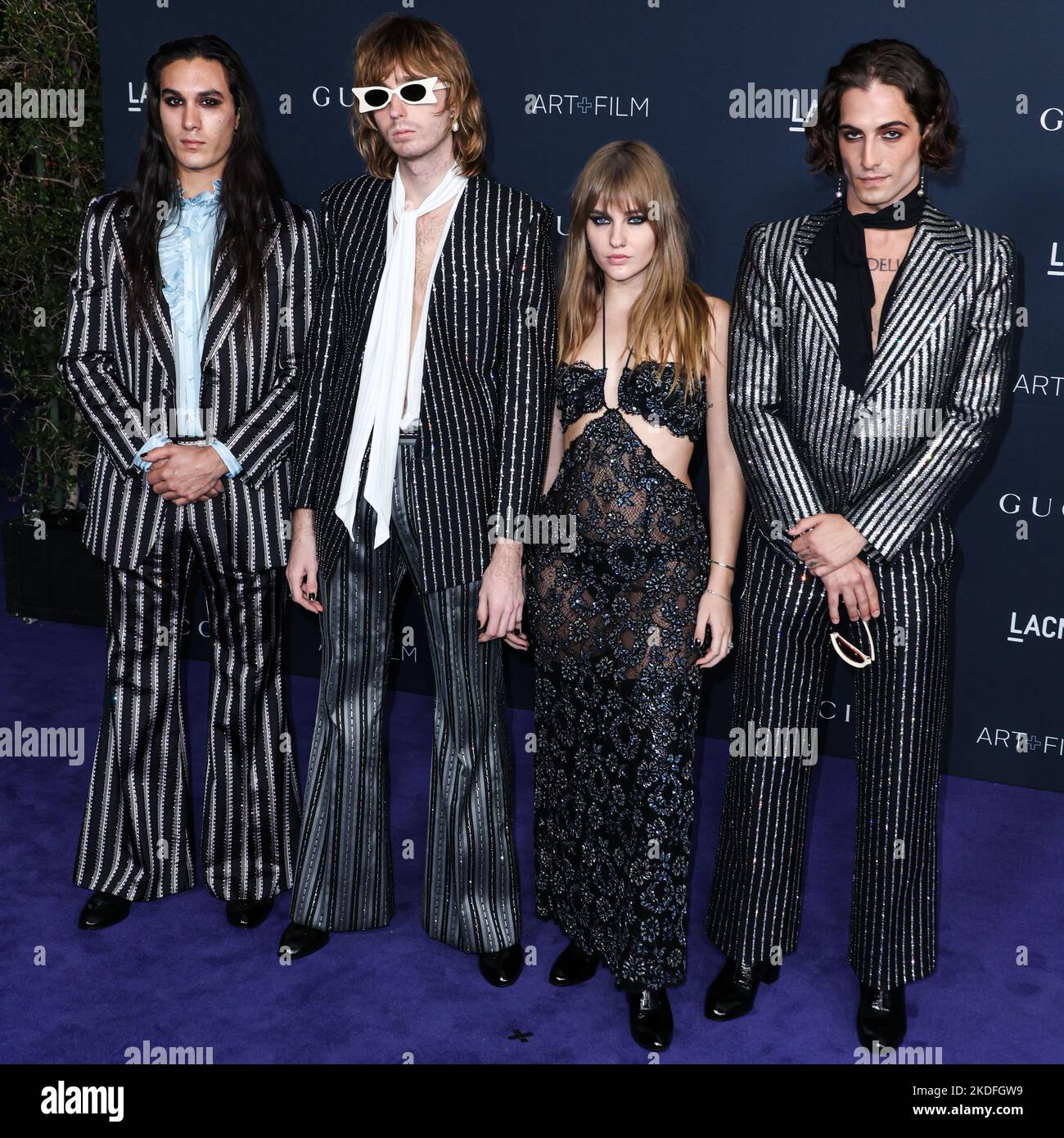 LOS ANGELES, KALIFORNIEN, USA – 05. NOVEMBER: Ethan Torchio, Thomas Raggi, Victoria De Angelis ...