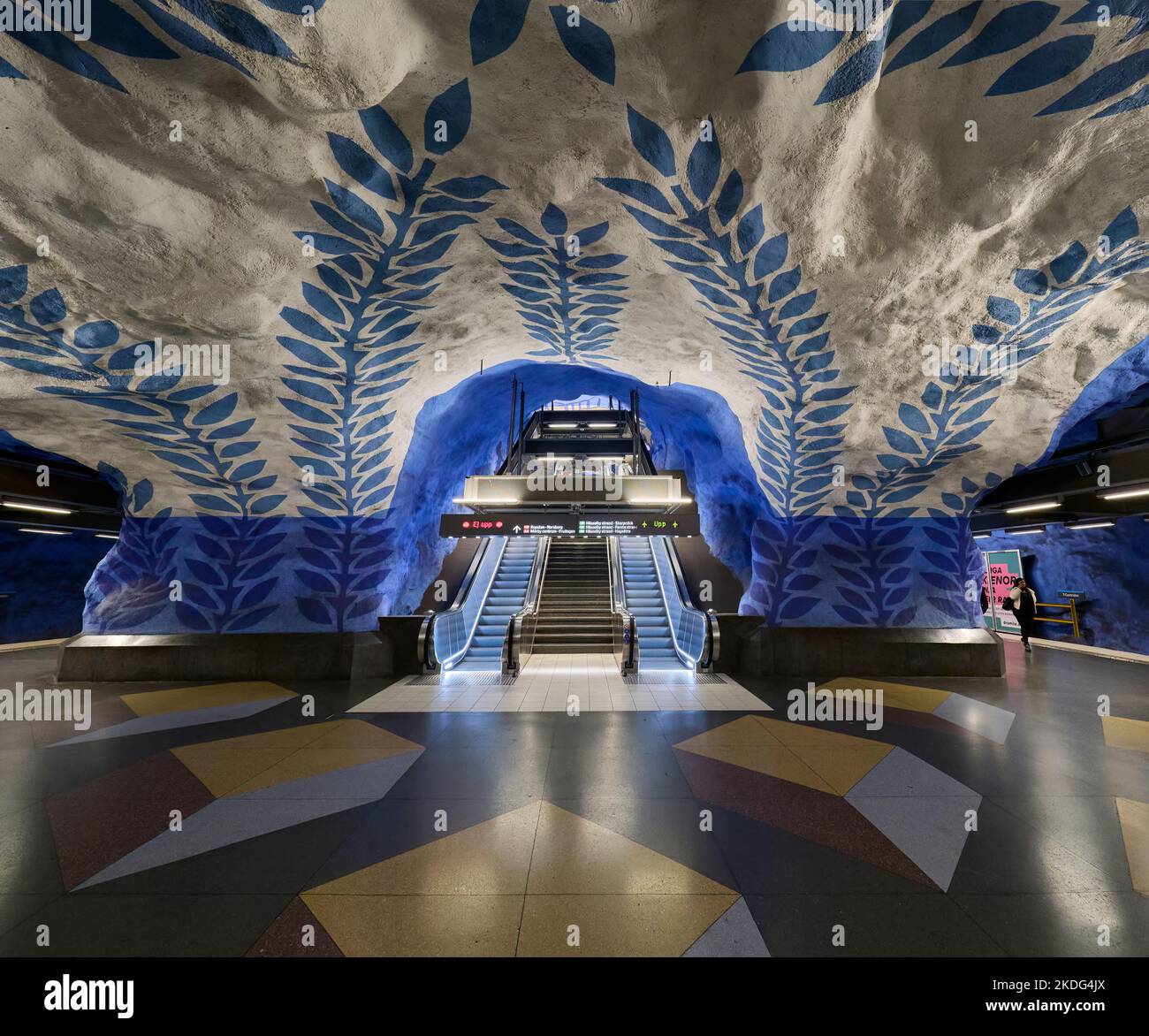 Die Werke der U-Bahn- oder U-Bahn-Stationen Stockholm T-Centralen ...