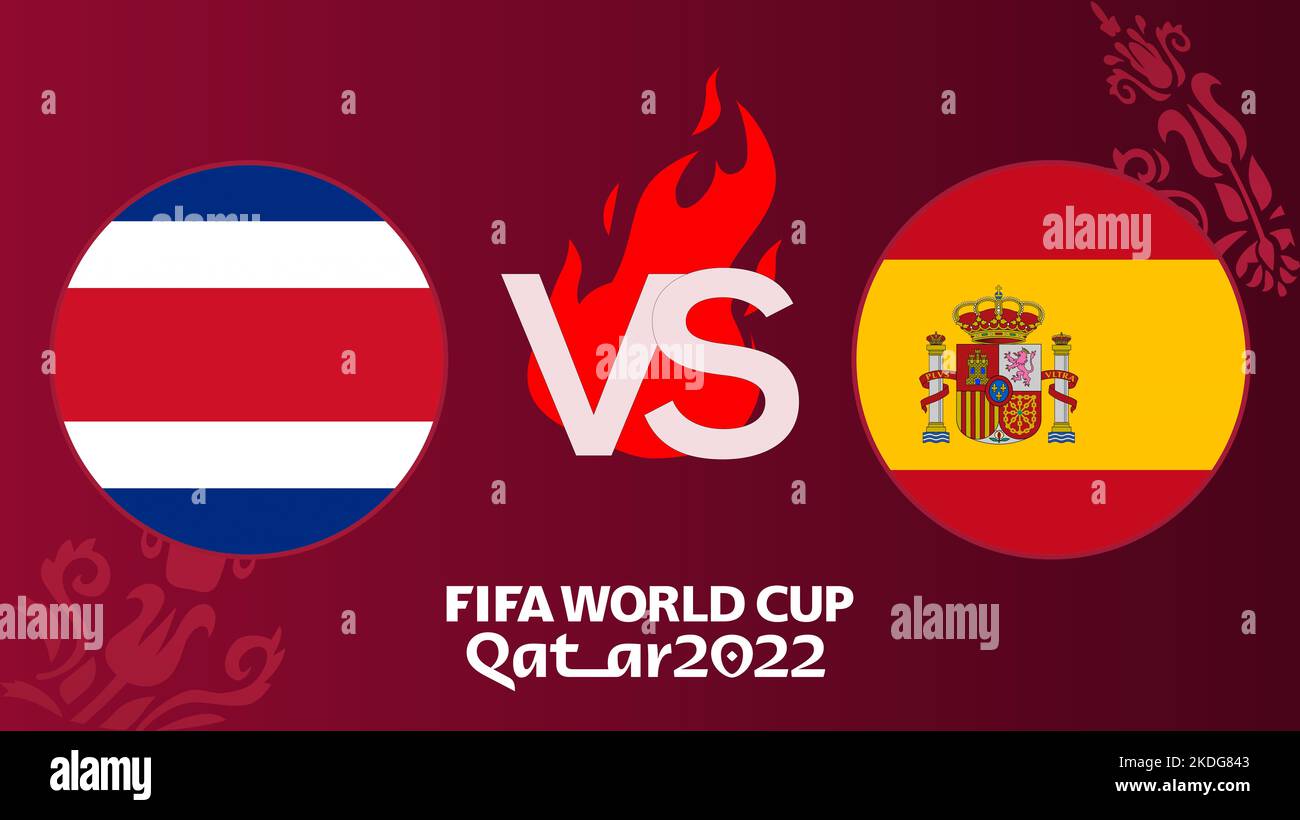 Spanien gegen Costa Rica Fußballspiel FIFA World Cup Qatar 2022 ...
