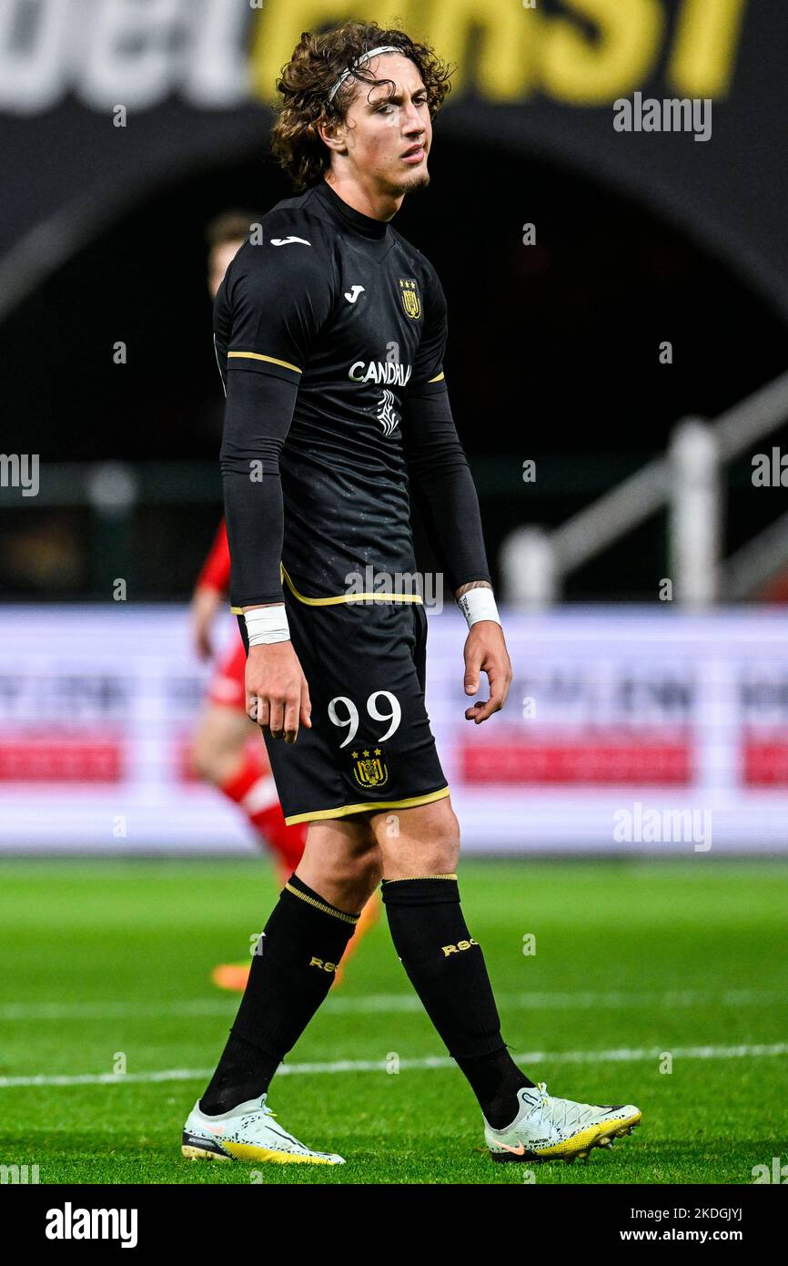 Fabio Silva von Anderlecht zeigt Niederlage bei einem Fußballspiel ...