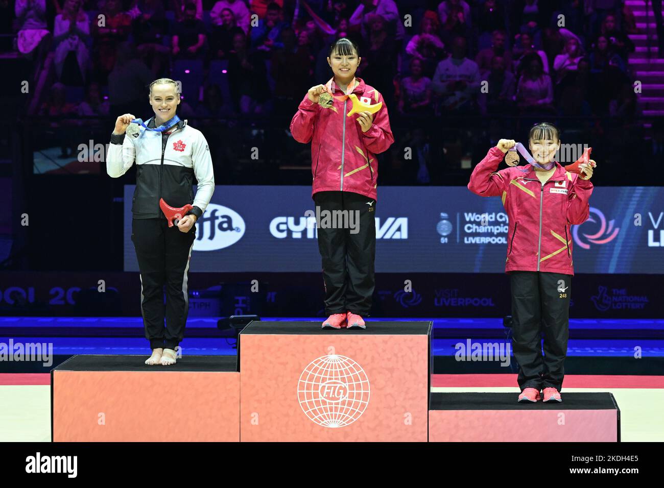 Träger-Medaillengewinnerin: Goldmedaille WATANABE Hazuki (JAP ...