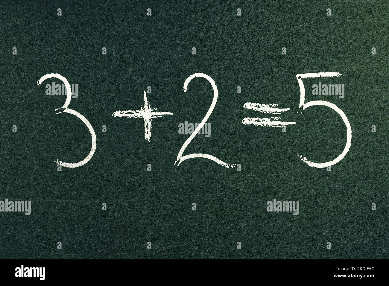 Einfache mathematische Gleichung 3 plus 2 entspricht 5. Mathematik ...
