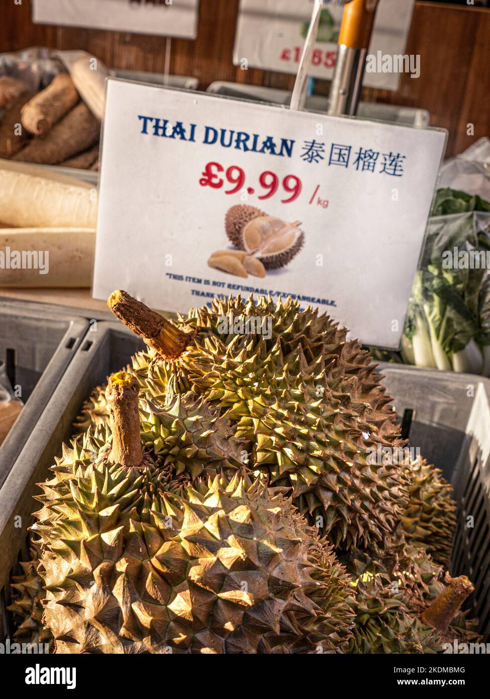 THAI DURIAN FRUIT DISPLAY CHINATOWN PRODUCE Chinese Supermarket and ...