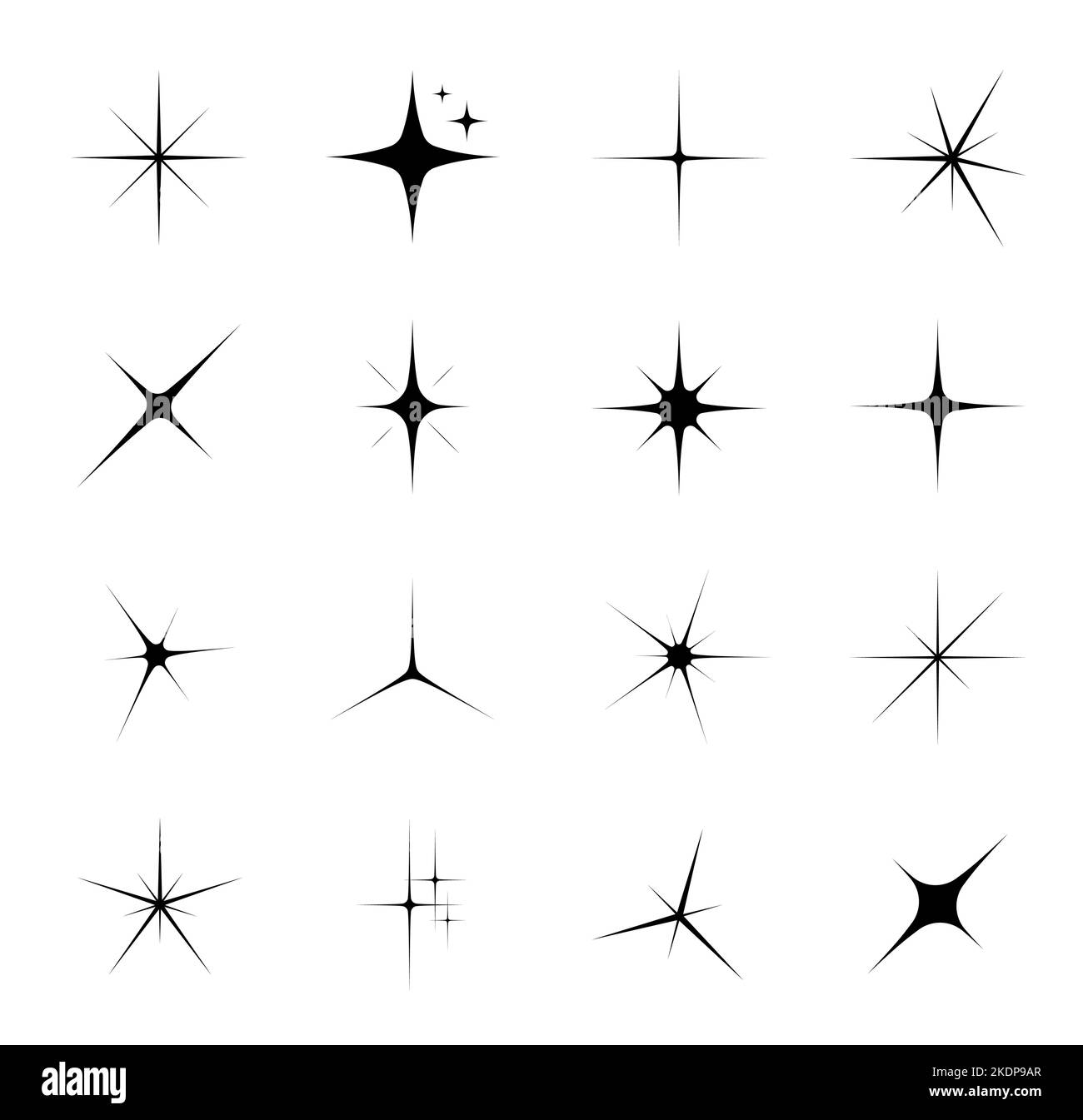 Funkeln und funkeln die Sterne. Sterne platzen und blinken. Helles ...