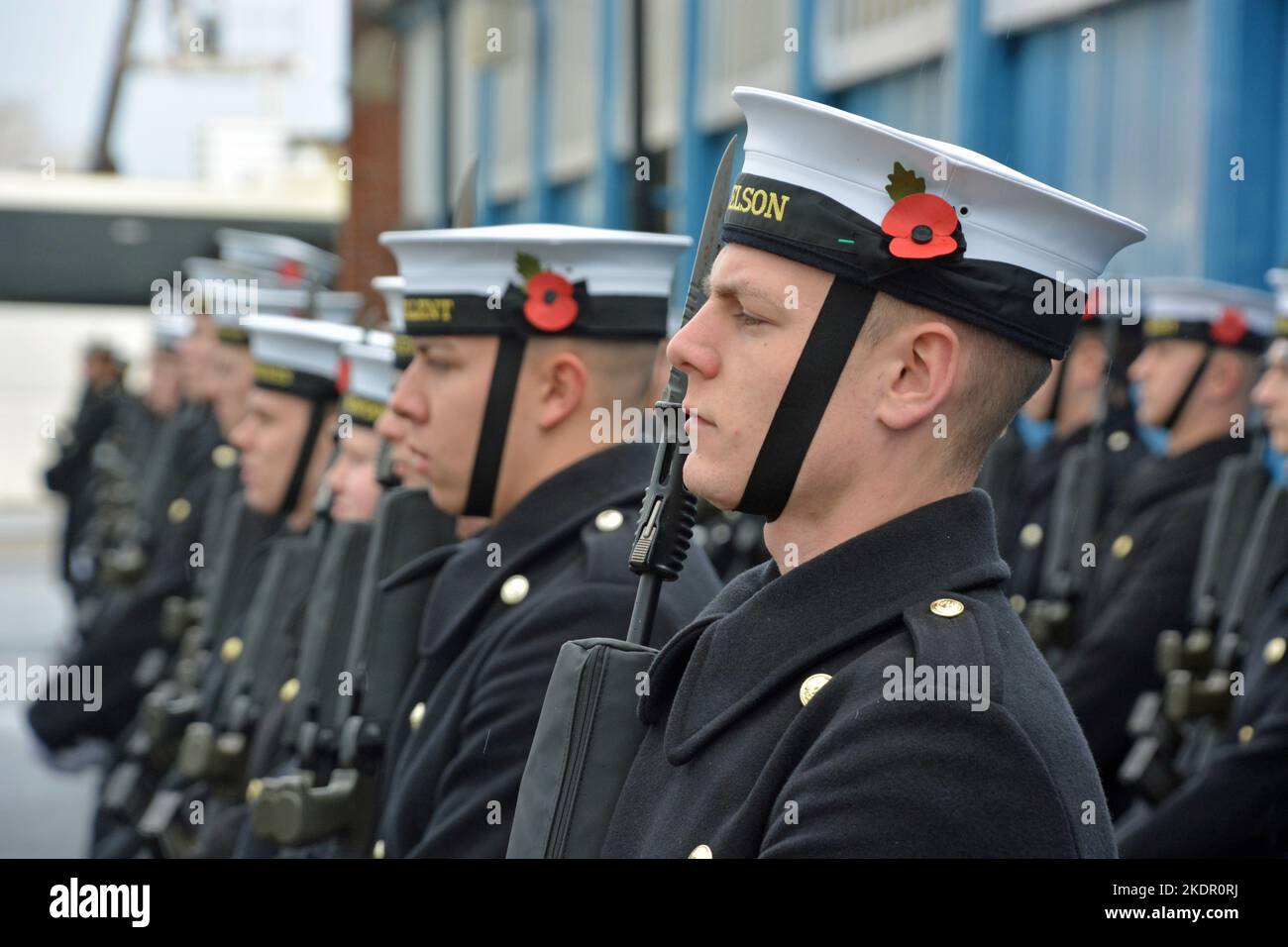 Segler der Royal Navy Proben am Sonntag in London bei der HMS Excellent ...