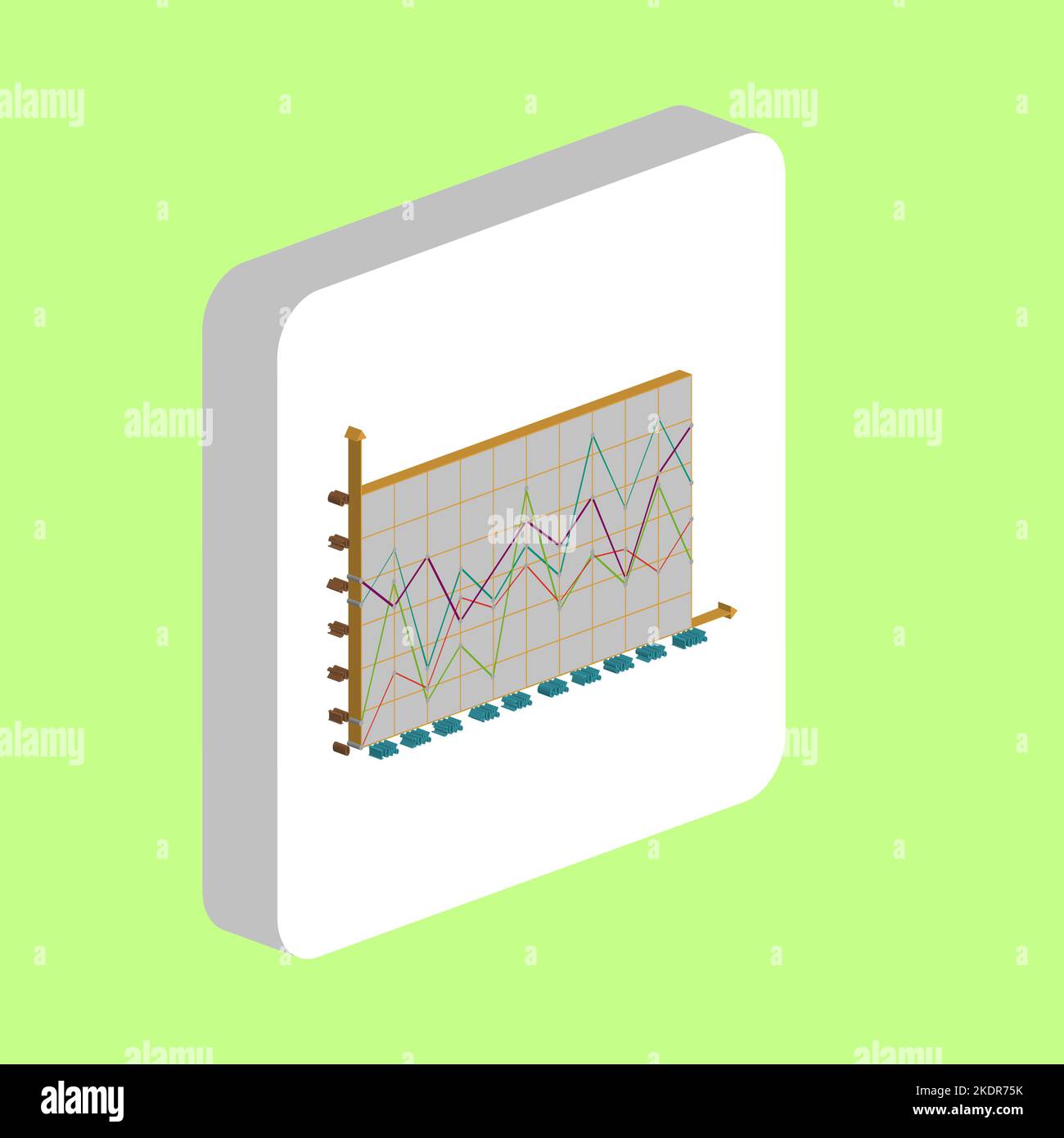 Einfaches Vektorsymbol für Geschäftsdiagramme. Illustration Symbol ...