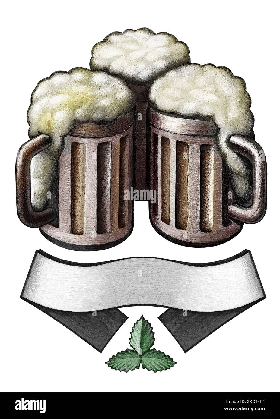 Bier hand gezeichnet Ausgeschnittene Stockfotos und -bilder - Alamy