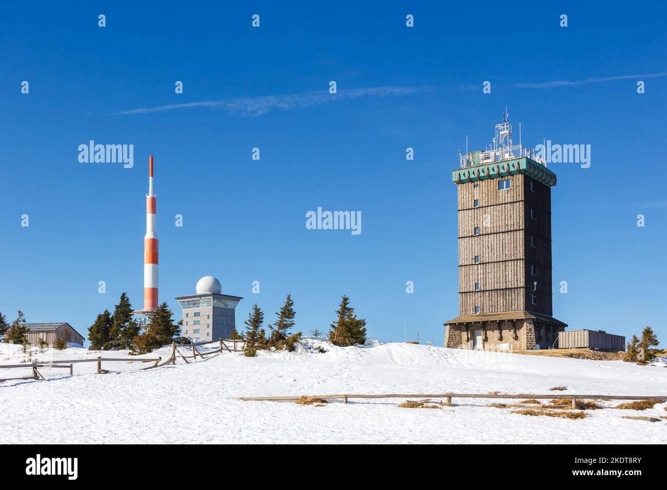 Brocken, Deutschland - 12. März 2022: Gipfel Des Berges Brocken Im Harz ...
