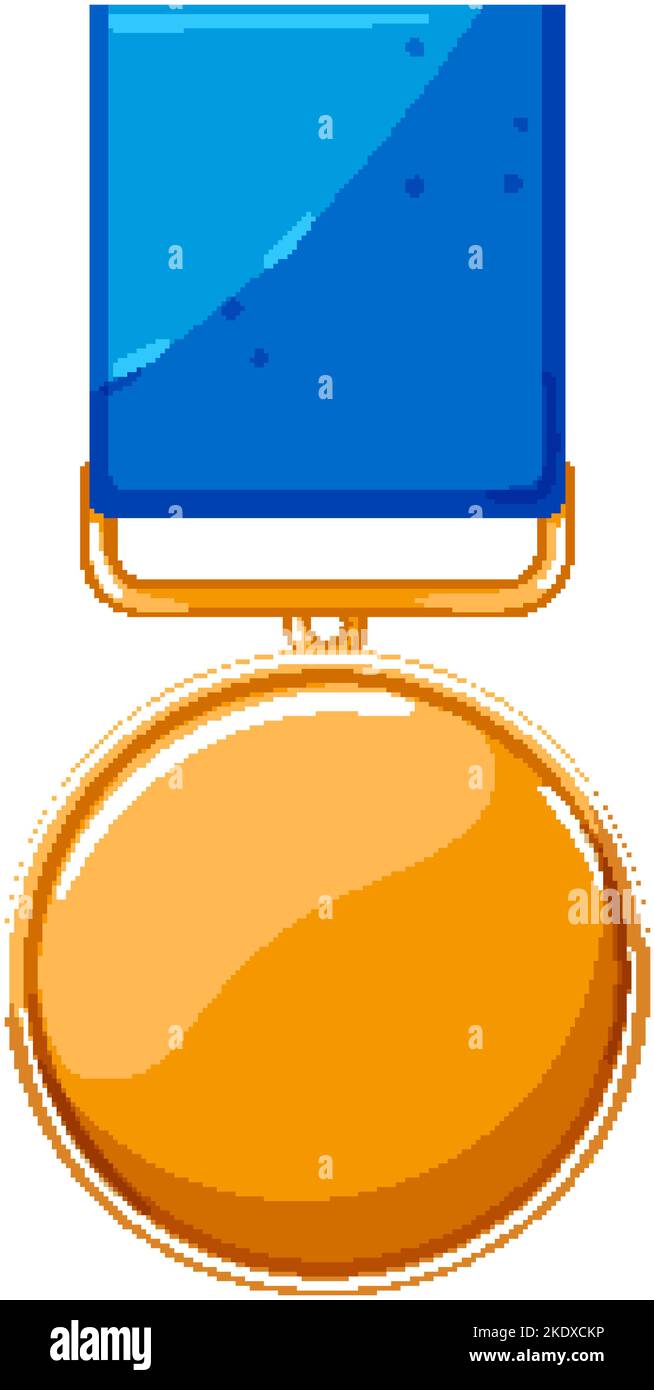 Gold militärische Medaille Cartoon Vektor Illustration Stock ...