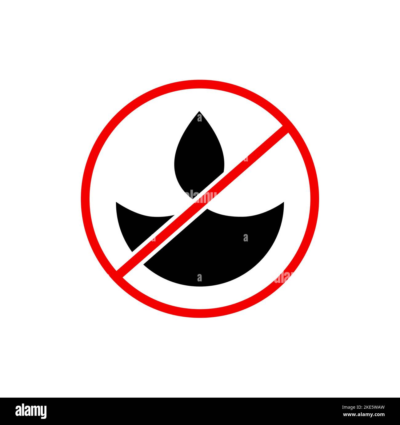 Verbotene Diya hier ist ein Symbol. Symbol „Diya hier nicht flammen ...