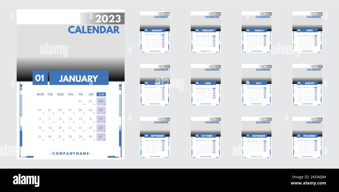 Kalender 2022 2023 Stock-Vektorgrafiken kaufen - Alamy