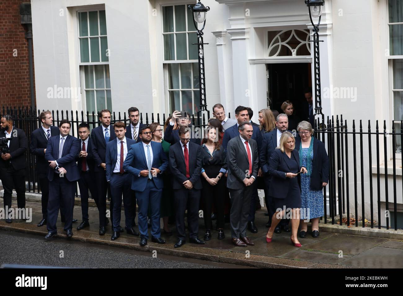 Das Kabinett von Liz Truss in der Downing Street 10, bevor es zum ...