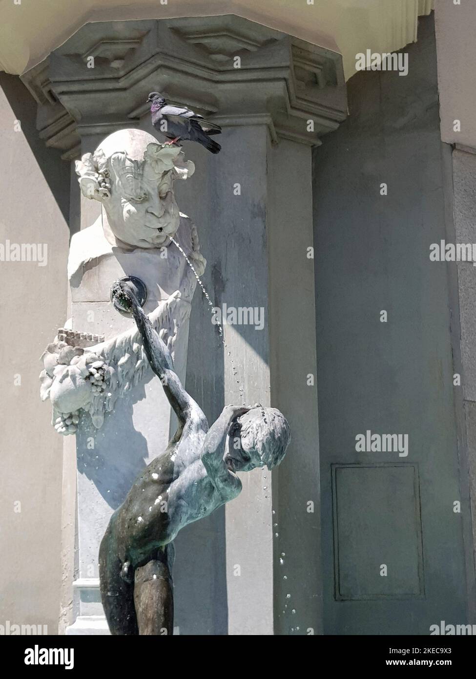 Brunnen, Brunnenbuberl, entworfen von Mathias Gasteiger 1895, heutiger ...