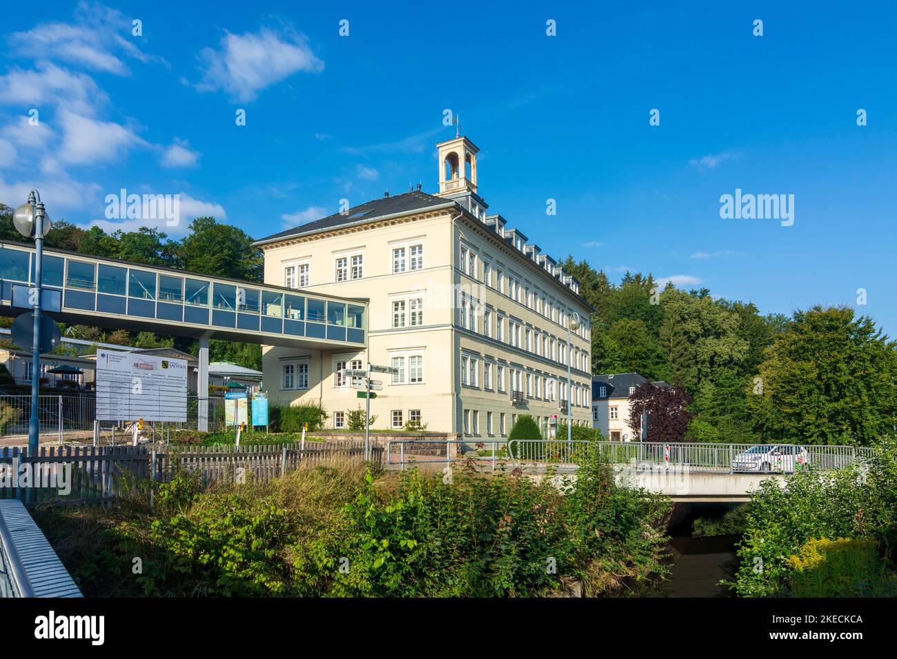 Thermalbad Wiesenbad, Kurort des Badehauses im Erzgebirge, Sachsen ...